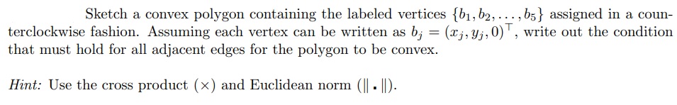 Solved Sketch a convex polygon containing the labeled | Chegg.com