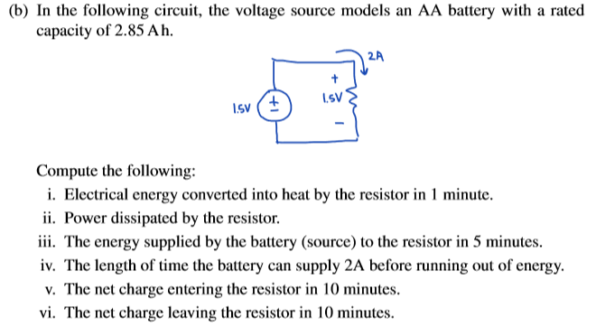 Solved (b) In the following circuit, the voltage source | Chegg.com