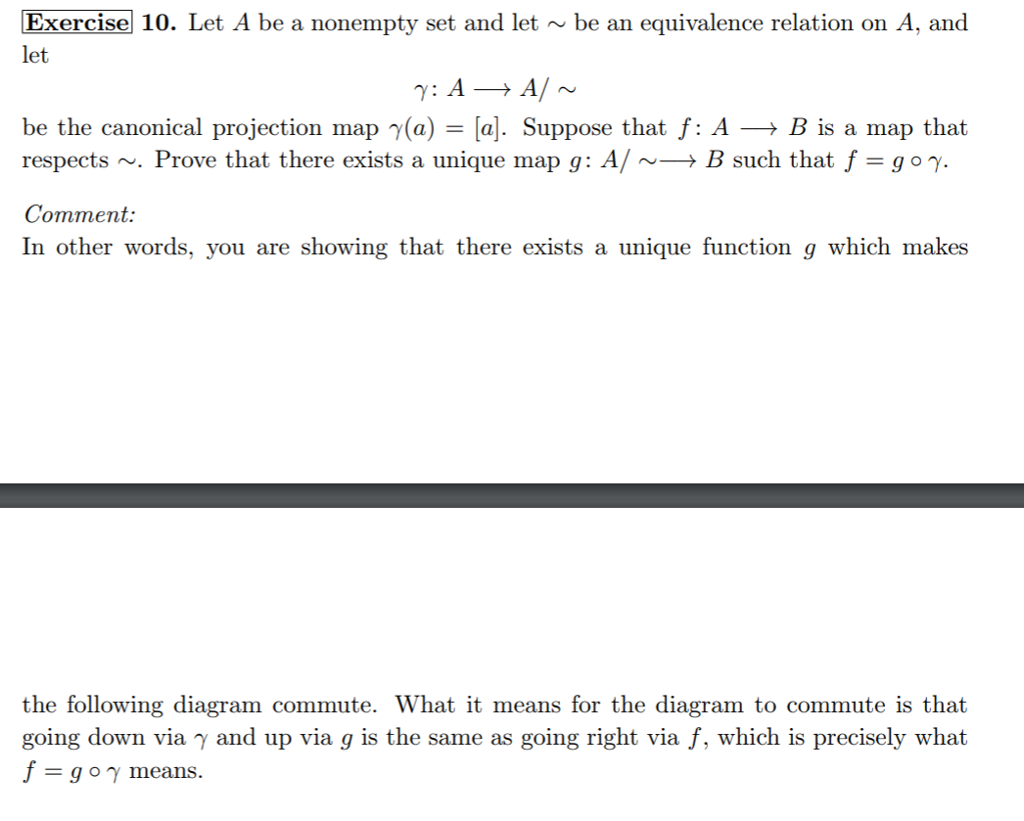 Solved Exercise 10. Let A be a nonempty set and let be an | Chegg.com Solved Exercise 10. Let A be a nonempty set and let be an | Chegg.com
