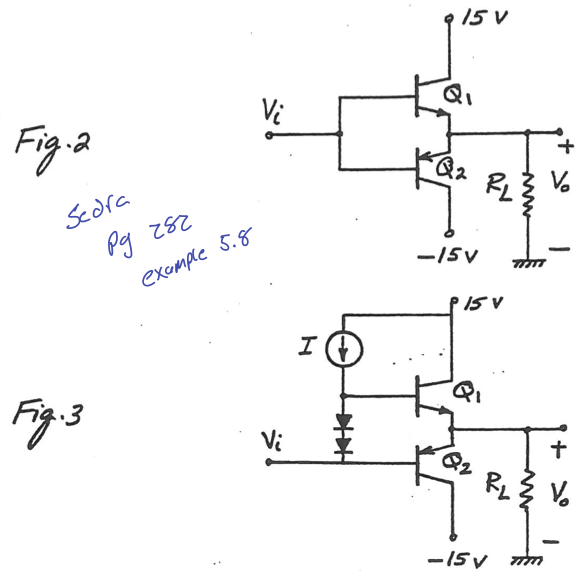 (2) Construct the Class-B output stage shown in Fig. | Chegg.com