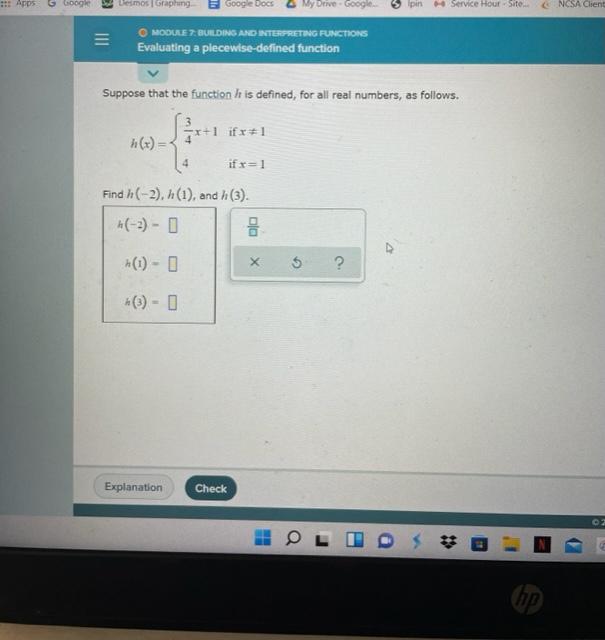 Solved 11 Apps G COOK Desmos Grapung Google Docs & My Drive | Chegg.com