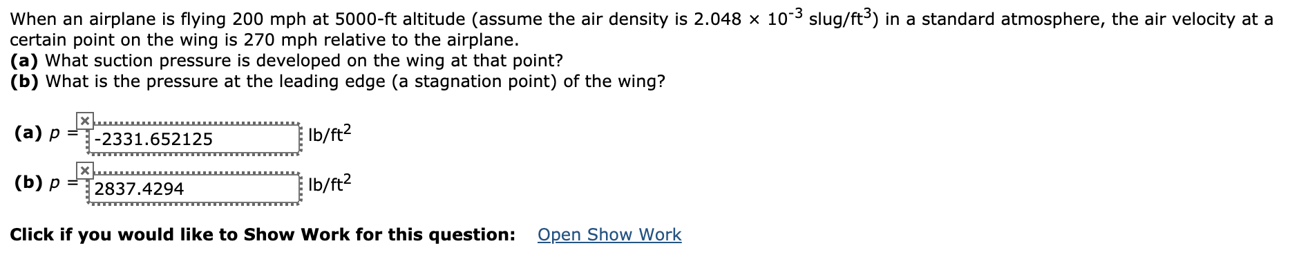 Solved When an airplane is flying 200 mph at 5000-ft | Chegg.com