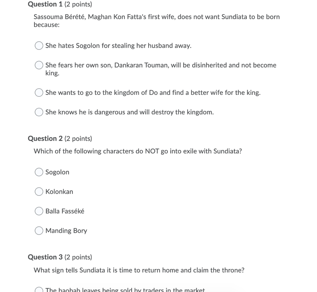 Solved Question 1 (2 points) Sassouma Bérété, Maghan Kon | Chegg.com