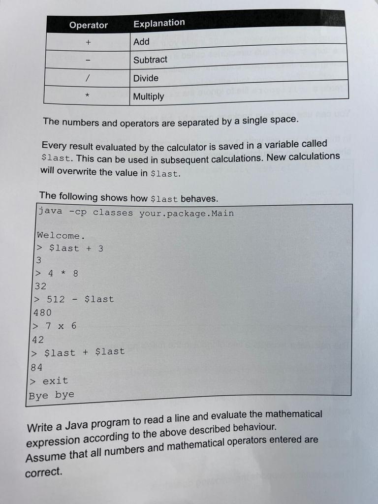 You can use any Java package name for this task. In | Chegg.com