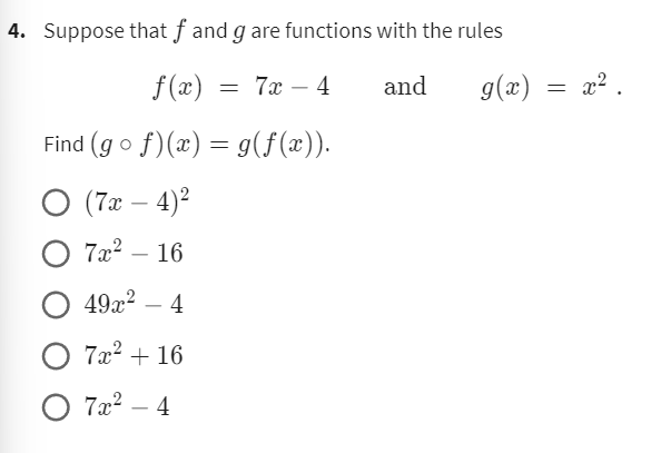 Solved Suppose that f ﻿and g ﻿are functions with the | Chegg.com