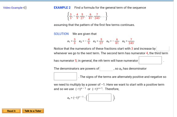 Solved Video Example EXAMPLE 2 Find a formula for the | Chegg.com