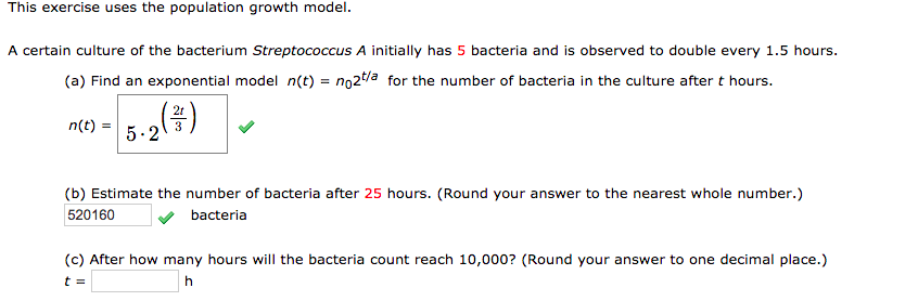 Solved This exercise uses the population growth model. A | Chegg.com