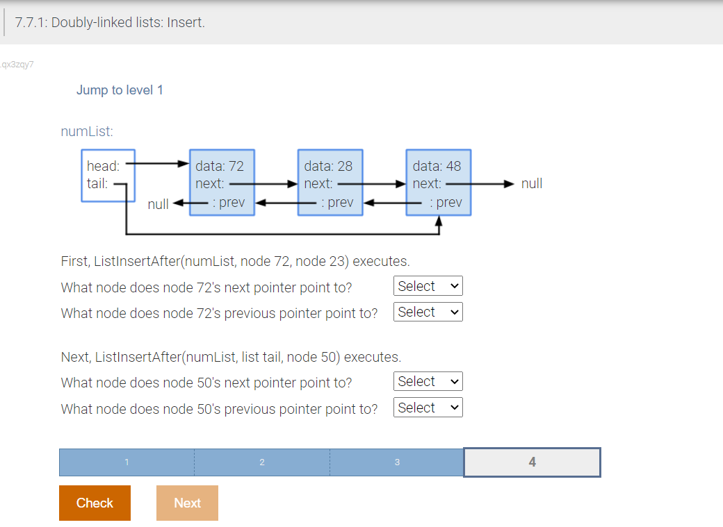 Solved 7.7.1: Doubly-linked lists: Insert. Jump to level 1 l | Chegg.com