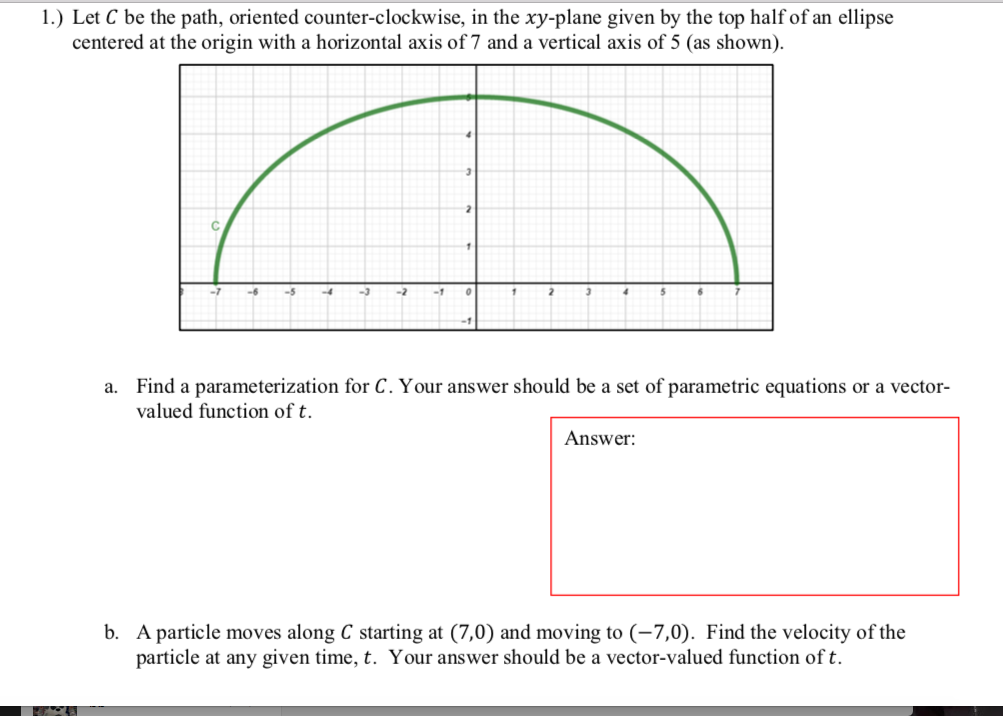 Solved 1.) Let C be the path, oriented counter-clockwise, in | Chegg.com