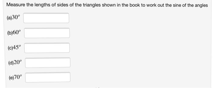 Measure the lengths of sides of the triangles shown | Chegg.com