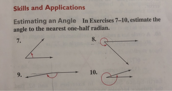 Solved Skills and Applications Estimating an Angle In | Chegg.com