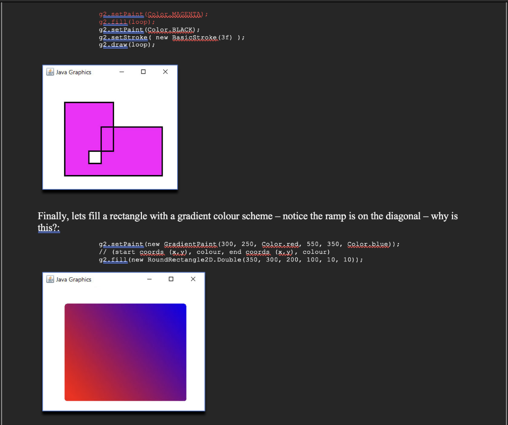 MIMII Prac 02: line joins, shapes, filled shapes, | Chegg.com
