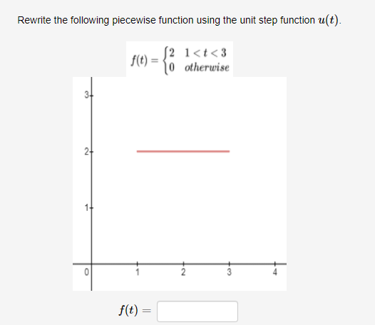 Solved Rewrite the following piecewise function using the | Chegg.com
