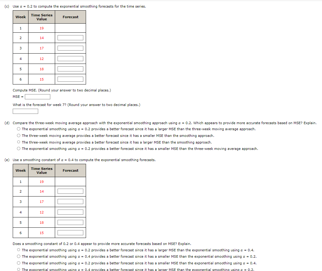 Solved Consider the following time series data. What type of | Chegg.com