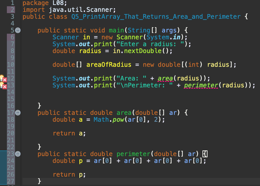 Solved Quick question, i'm trying to practice using arrays | Chegg.com