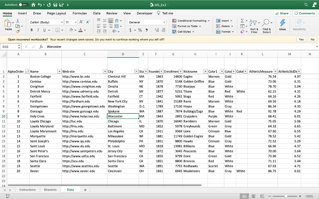 Follow the instructions in the excel sheet and | Chegg.com