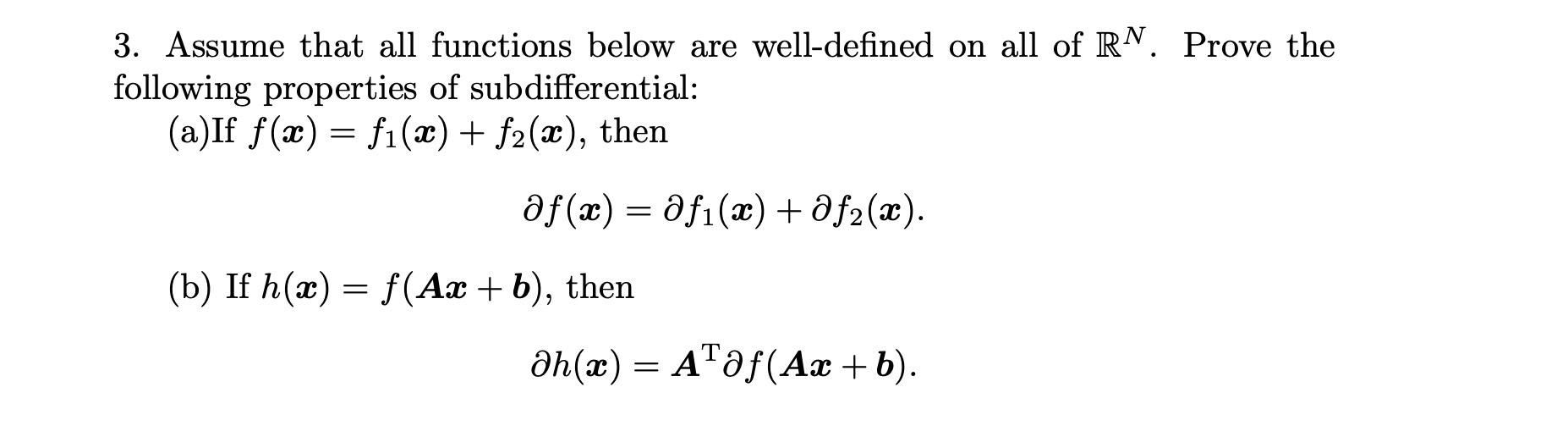Solved 3. Assume that all functions below are well-defined | Chegg.com