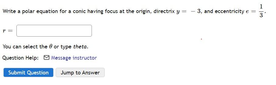 Solved Write A Polar Equation For A Conic Having Focus At Chegg