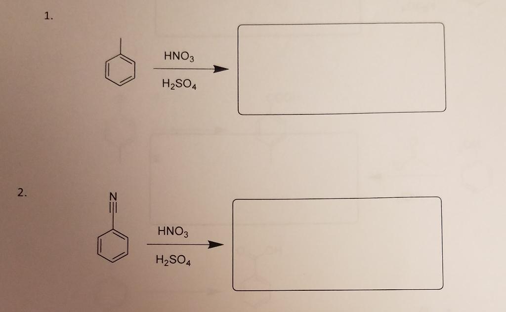 Solved 1. HNO3 H2SO4 2. HNO3 H2SO4 3.. Brz FeBr3 4. NH Brz | Chegg.com