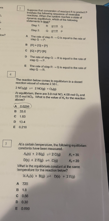 Solved Suppose that conversion of reactant R to product P | Chegg.com