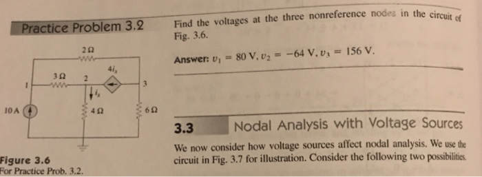 Solved Find the voltages at the three nonreference nodes in | Chegg.com