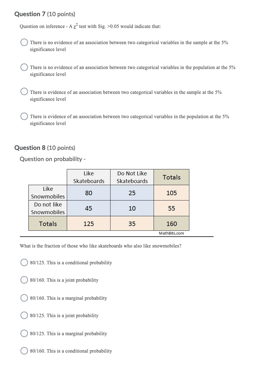 Solved Question 7 (10 points) Question on inference - A x? | Chegg.com