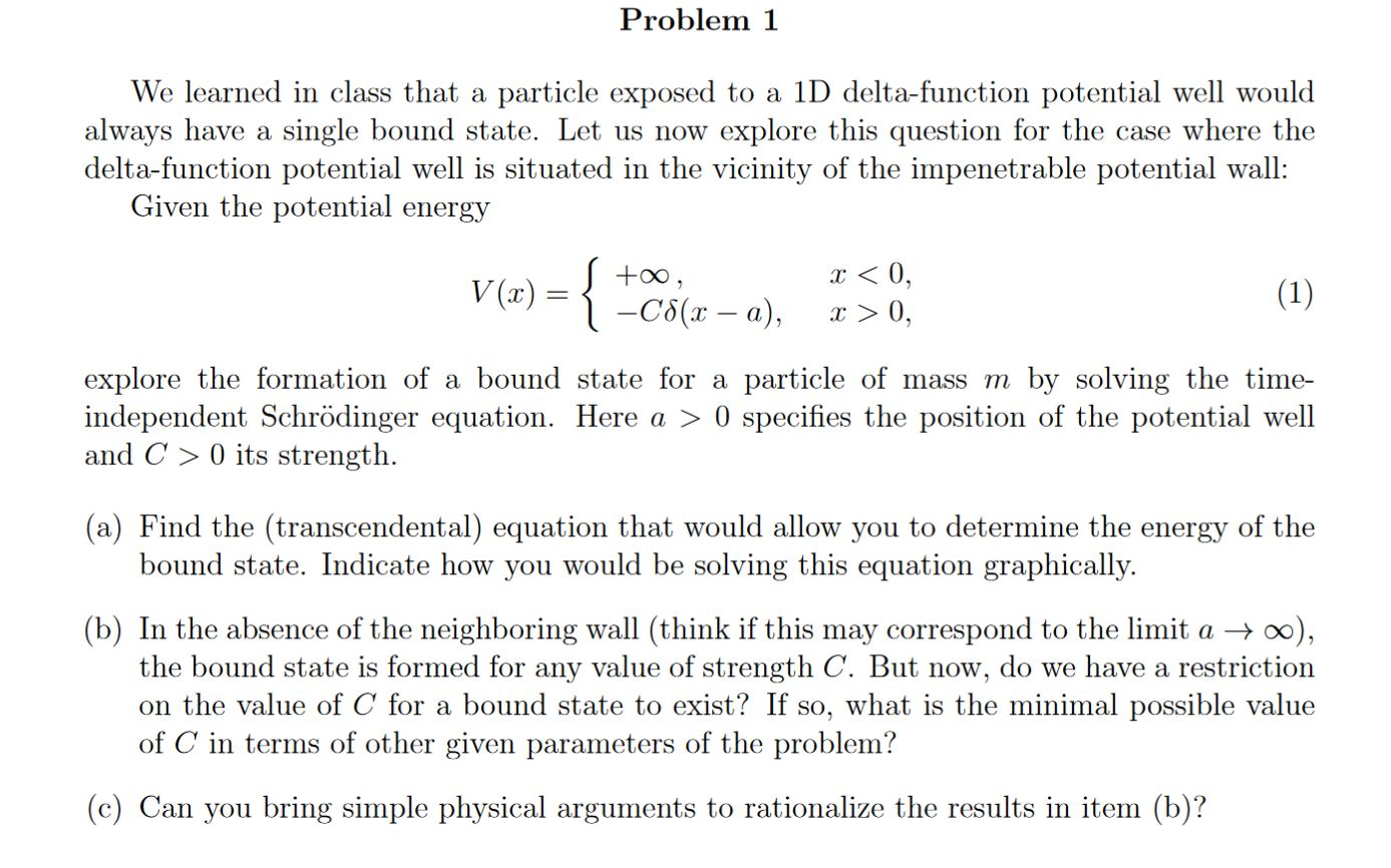 Problem 1 We learned in class that a particle exposed | Chegg.com