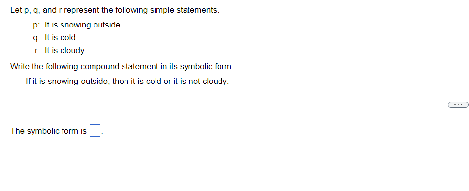 Solved Let p, q, and r represent the following simple | Chegg.com
