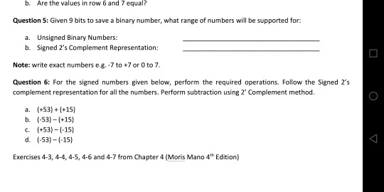 Solved - Do all the subtractions using 2's complement | Chegg.com