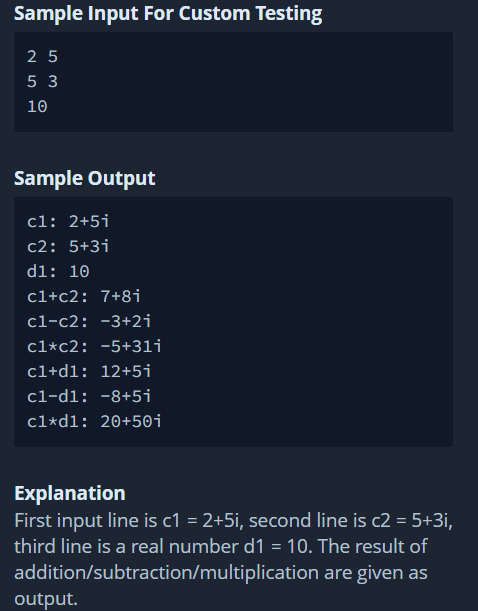 Solved Define a class Complex, it has two private | Chegg.com