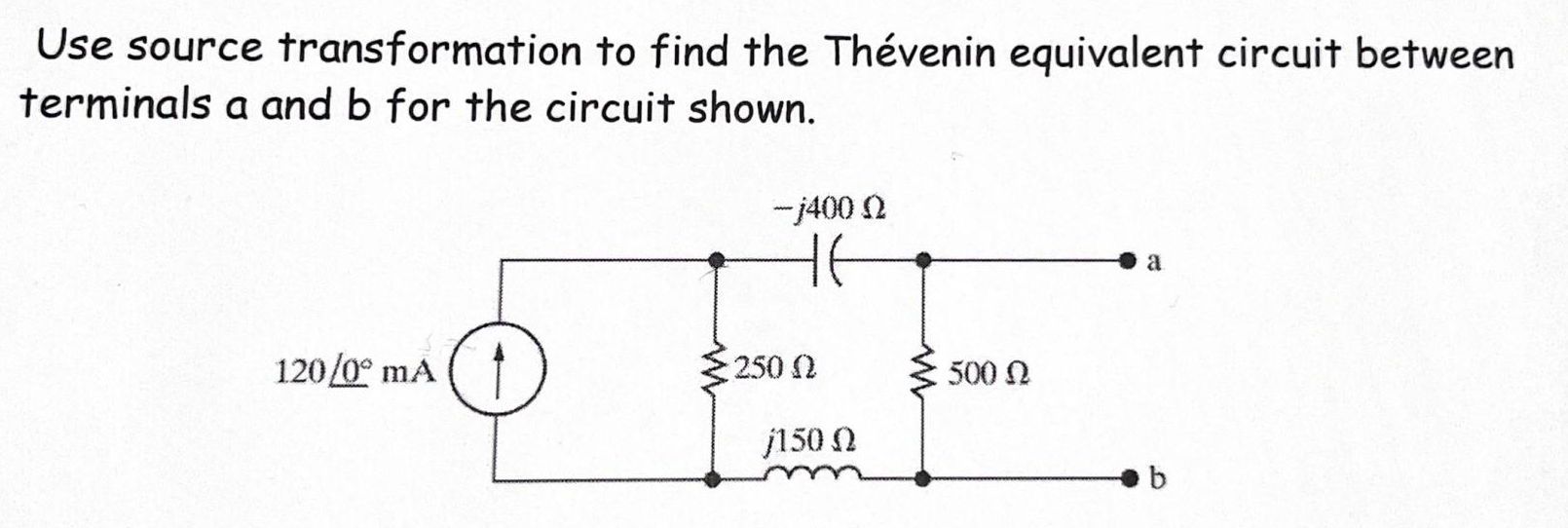Solved Use source transformation to find the Thévenin | Chegg.com
