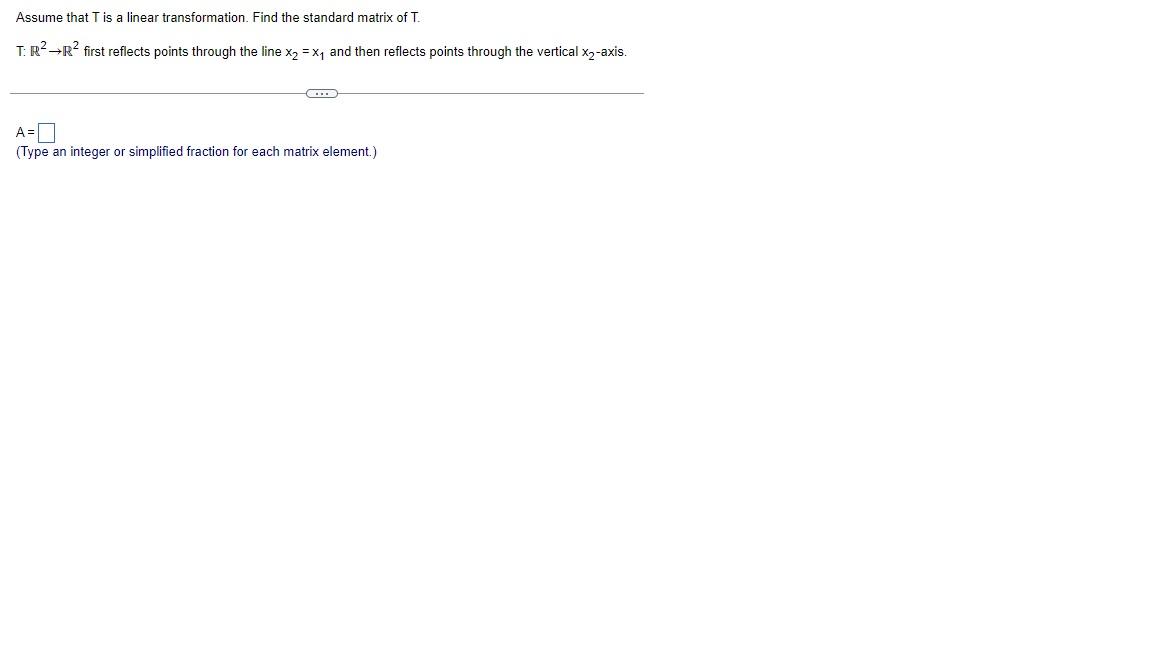 Solved Assume that T is a linear transformation. Find the | Chegg.com