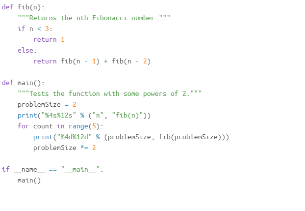 Solved Modify The Recursive Fibonacci Function To Employ The
