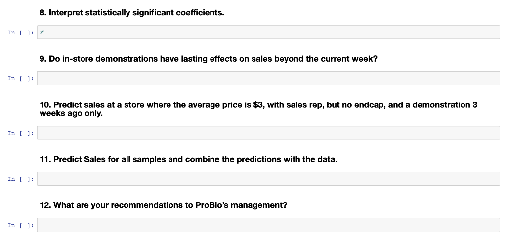 \begin{tabular}{rrrr} Dep. Variable: & sale & | Chegg.com