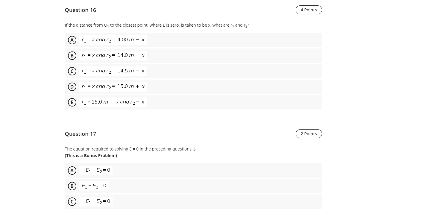 Solved Questions 14 - 20. Region 1 Region 3 Region 2 Q1 Q X1 | Chegg.com