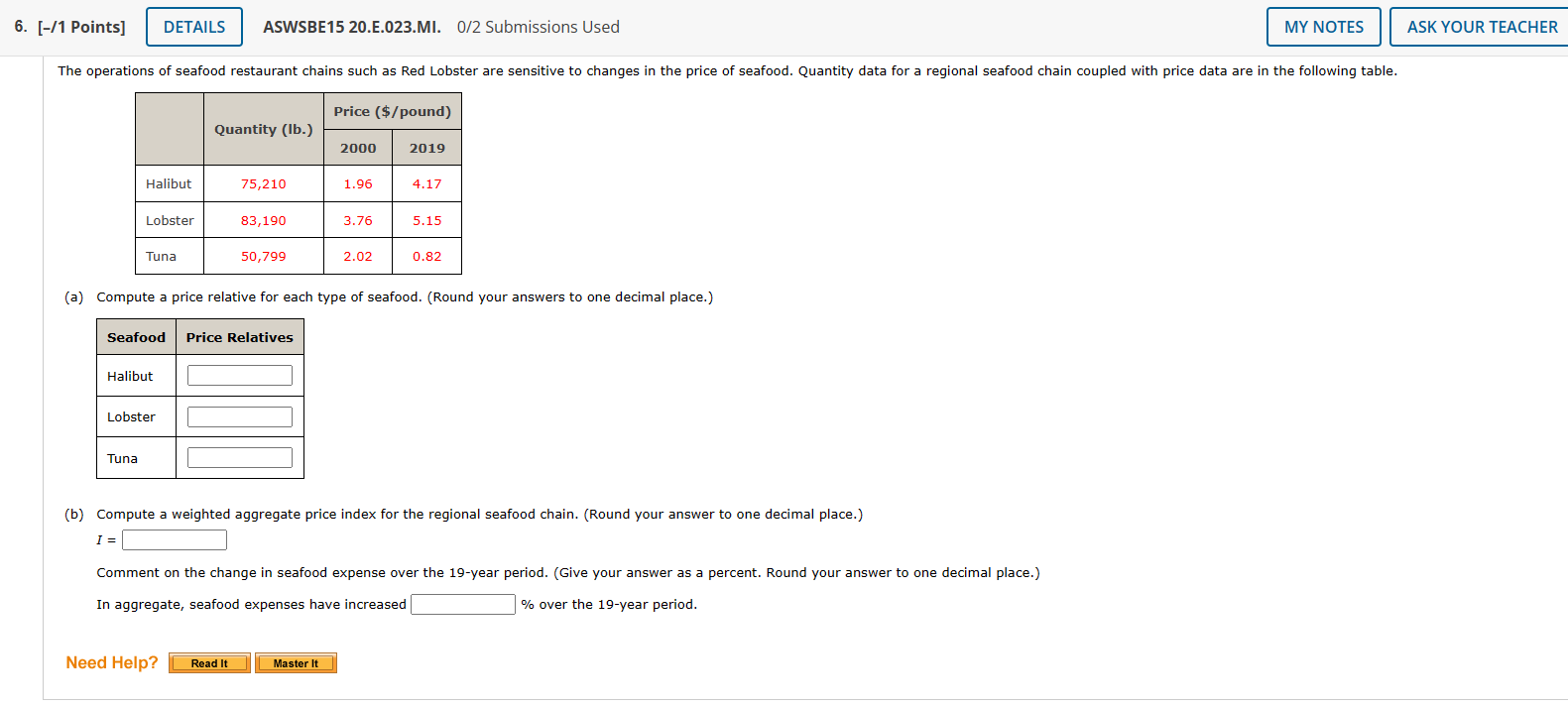 Solved (a) Compute a price relative for each type of | Chegg.com