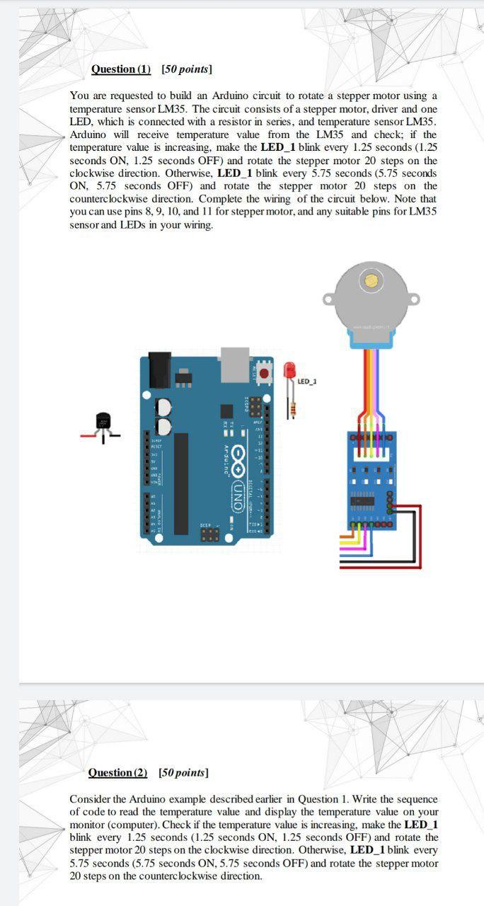 Solved Question (1) [50 points) You are requested to build | Chegg.com