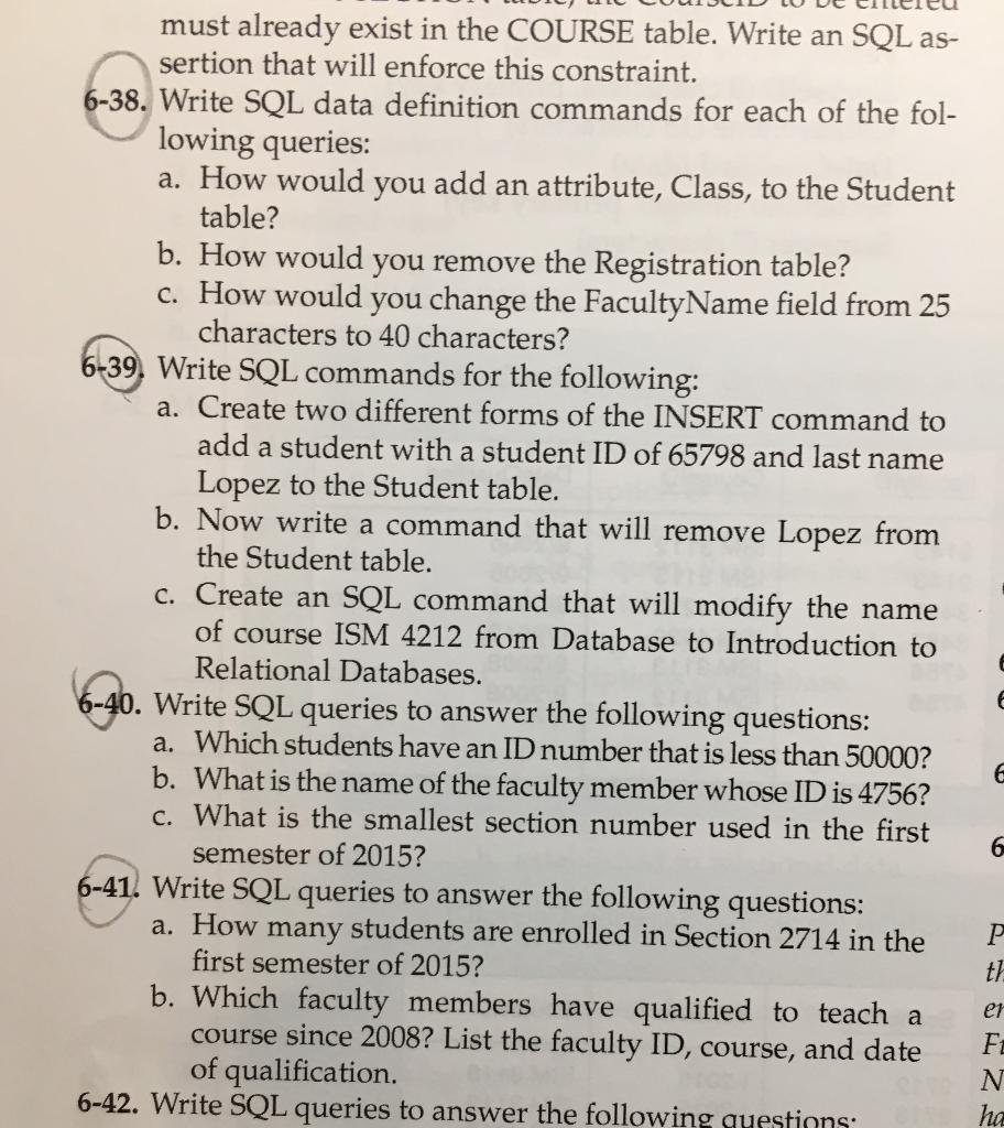 Solved STUDENT (StudentID, StudentName) QUALIFIED | Chegg.com