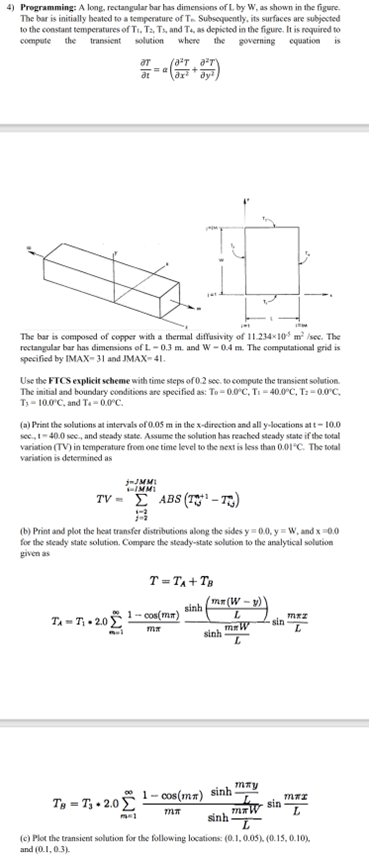 Please solve a,b,c Programming: A long, rectangular | Chegg.com