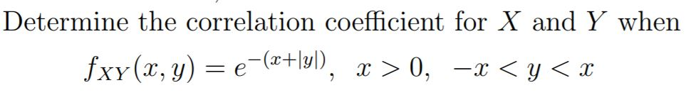 Solved Determine the correlation coefficient for X and Y | Chegg.com