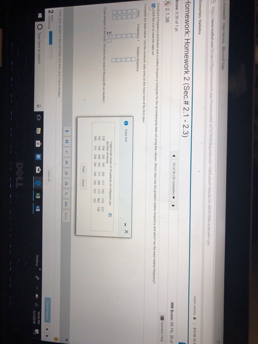 Solved yes Homework: Homework 2 (Sec# 2.1-2.3) HW Score: | Chegg.com