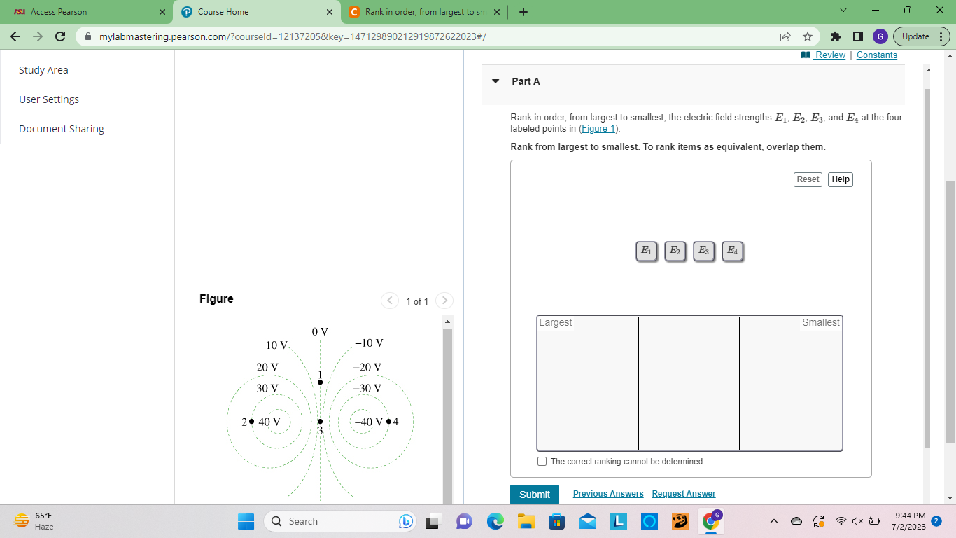 Solved Study Area User Settings Document Sharing Part A Rank | Chegg.com