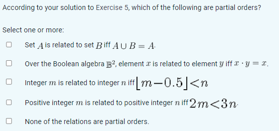 Solved For each of the following binary relations, prove or | Chegg.com
