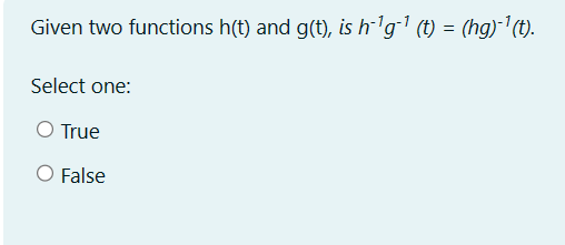 Solved Given two functions h(t) and g(t), is | Chegg.com