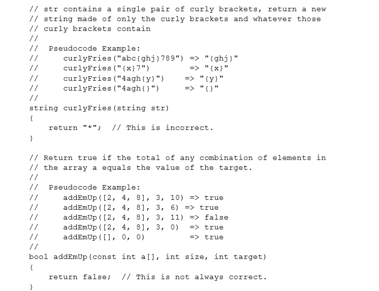 Solved: 1. Here Are Five Functions, With Descriptions Of W... | Chegg.com