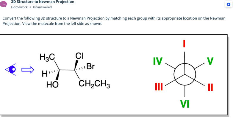 Solved 3D Structure to Newman Projection Homework. | Chegg.com