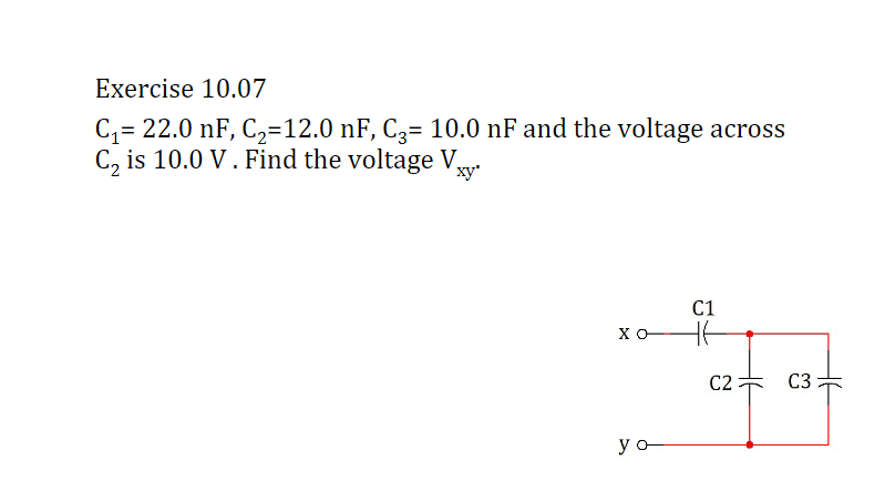 Solved Exercise 10.07C1=22.0nF,C2=12.0nF,C3=10.0nF ﻿and the | Chegg.com