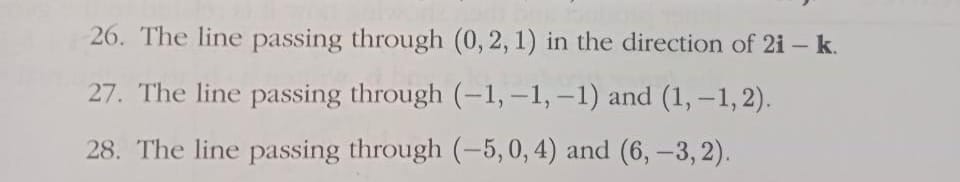 Solved The line passing through (0,2,1) in the direction of | Chegg.com Solved The line passing through (0,2,1) in the direction of | Chegg.com