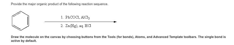Solved Provide the major organic product of the following | Chegg.com