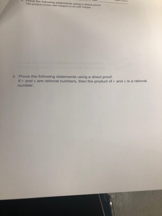 Solved Prove the following statements using a direct proof. | Chegg.com